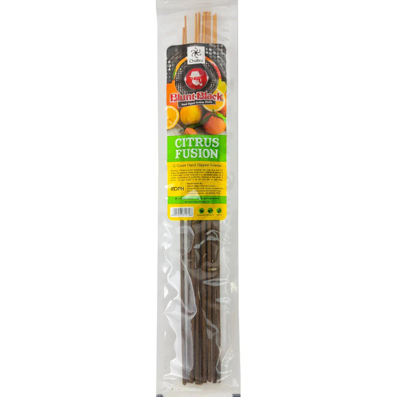 Blunt Black Incense Sticks 11"- Citrus Fusion, 12 Stick-Pack