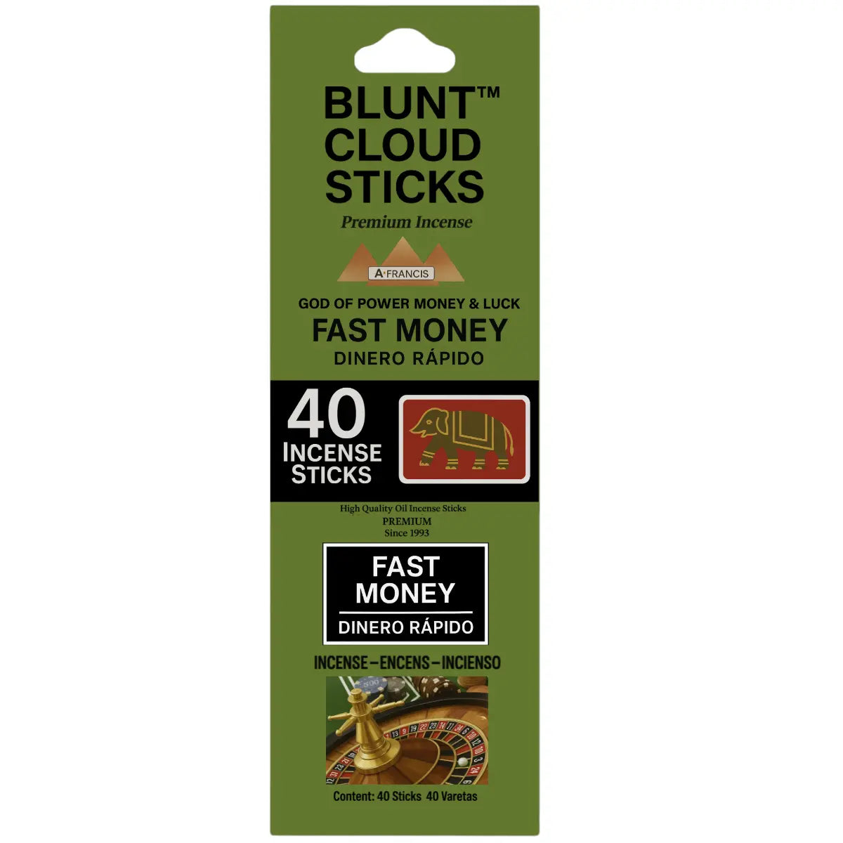 Blunt Cloud Incense Sticks 11"- Fast Money, 40-Stick Pack