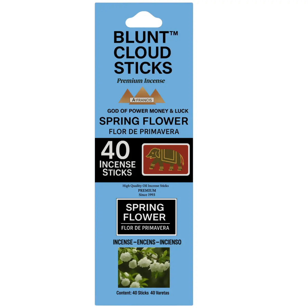 Blunt Cloud Incense Sticks 11"- Spring Flower, 40-Stick Pack