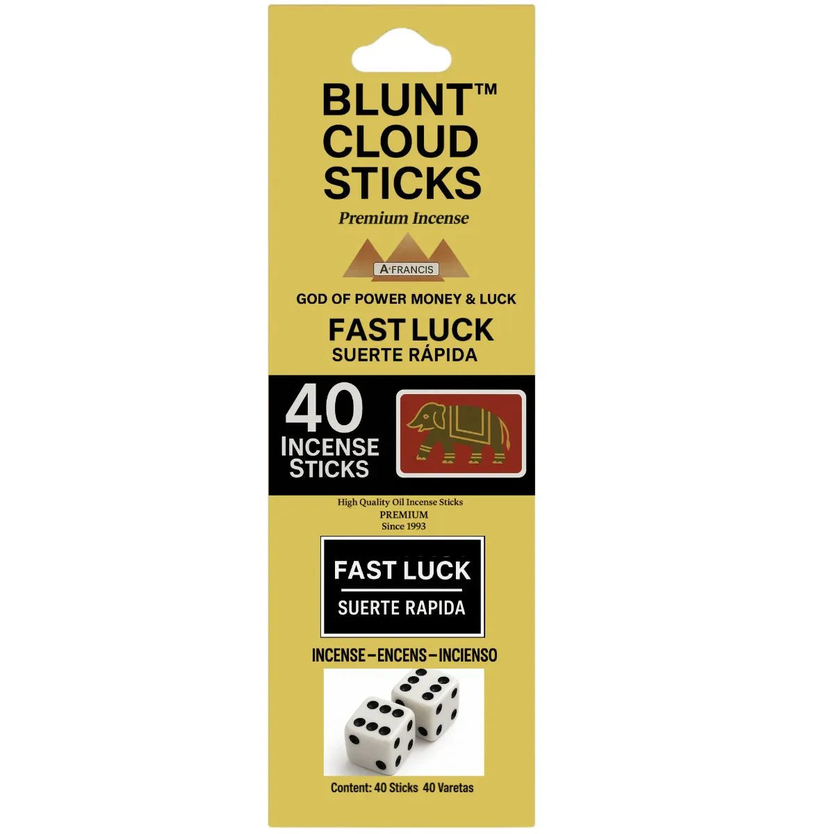 Blunt Cloud Incense Sticks 11"- Fast Luck, 40-Stick Pack